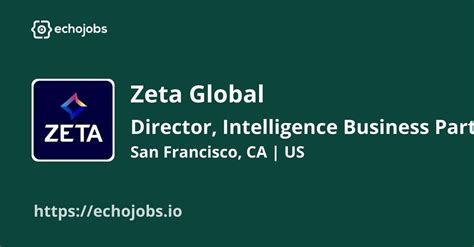 Zeta Global Is Hiring Director Intelligence Business Partner Usd 80k 120k San Francisco Ca