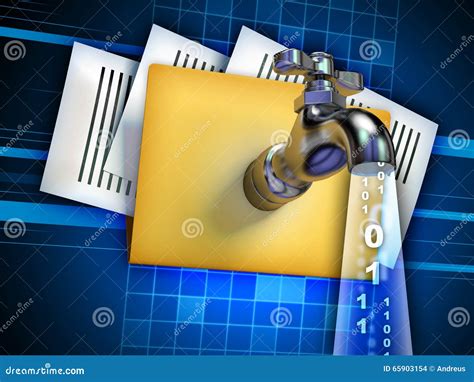 Data Leak Stock Illustration Illustration Of Penetration 65903154