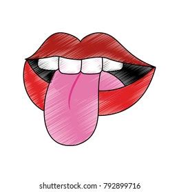 Sexy Lips Cartoon Stock Vector Royalty Free 792899716