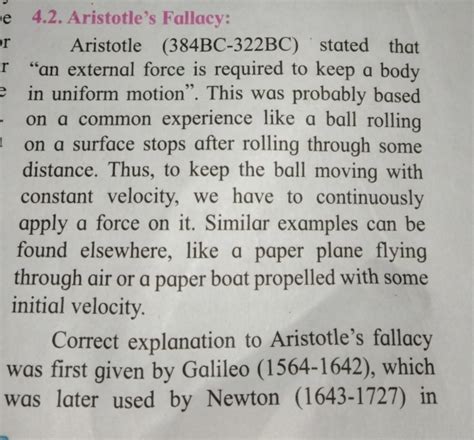4 2 Aristotles Fallacy Aristotle 384bc 322bc Stated That An Externa