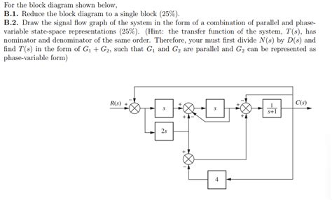 For The Block Diagram Shown Below B Reduce The Chegg