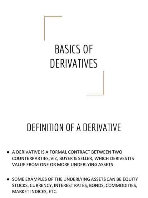 Basics Of Derivatives Options Greeks And Swaps Download Free Pdf