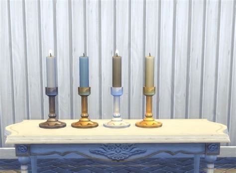 Mod The Sims Single Candle Candle Holders By Plasticbox Sims 4 Downloads