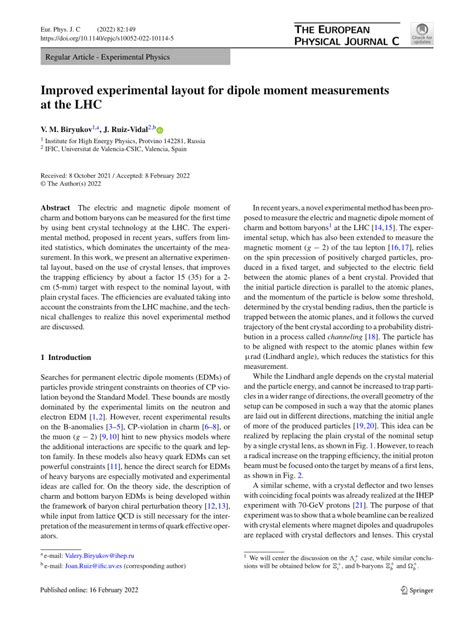 PDF Improved Experimental Layout For Dipole Moment Measurements At The LHC