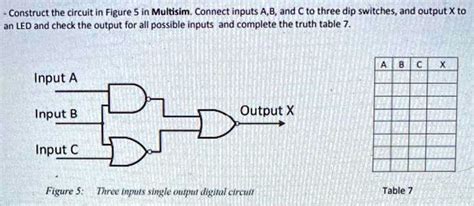 solved use multisim then solve table construct the circuit in figure