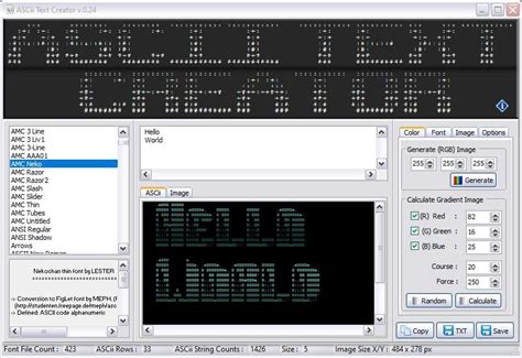 Hackbard Ascii Text Creator