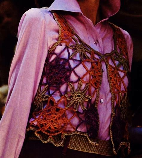 Crocheted Vest Pattern Digital Download Vintage Crochet Pattern Etsy