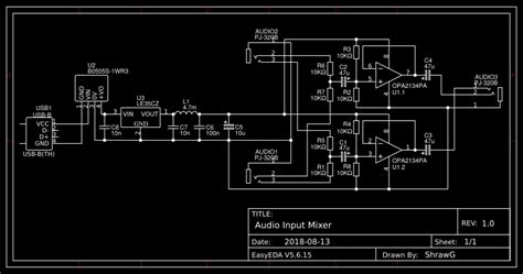 Audio Input Mixer Platform For Creating And Sharing Projects OSHWLab