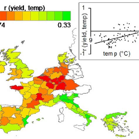 Spatial Distribution Of The Correlation Between Inter Annual