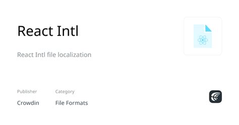 React Intl File Localization