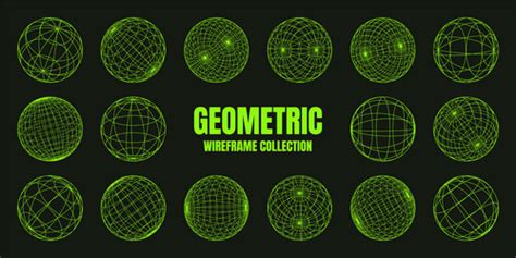 Retro Futuristic Wireframe Sphere Grid Royalty Free Vector