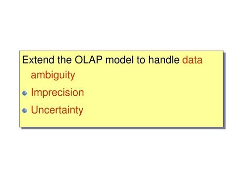 ppt olap over uncertain and imprecise data powerpoint presentation