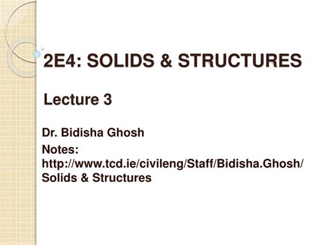 PPT E SOLIDS STRUCTURES Lecture PowerPoint Presentation ID