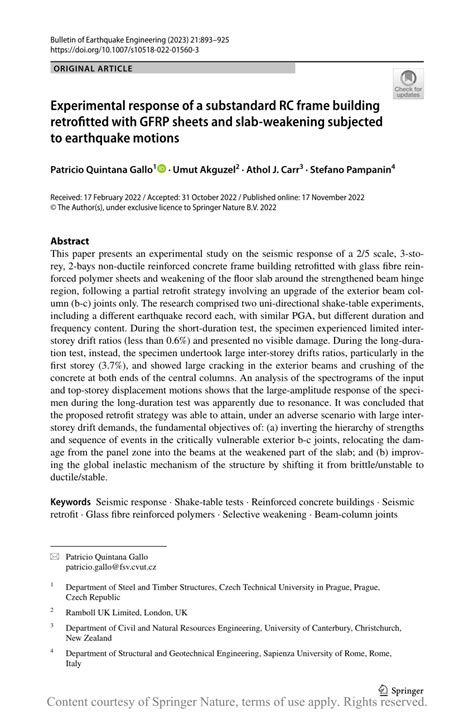 Experimental Response Of A Substandard Rc Frame Building Retrofitted