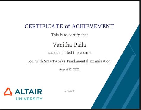 Paila Vanithaa On Linkedin Successfully Completed Iot With Smartworks Fundamental Examination…