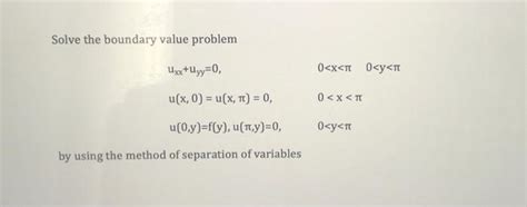 Solved Solve The Boundary Value Problem Chegg
