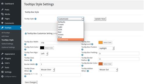 add wordpress tooltips in the menu wordpress tooltips