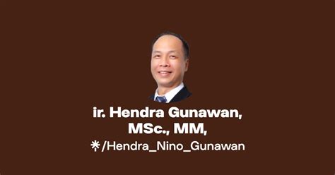 Ir Hendra Gunawan Msc Mm Instagram Linktree