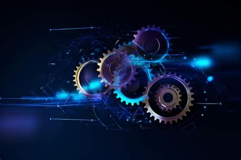 Premium Photo Gears Background Created With Generative Ai Technology