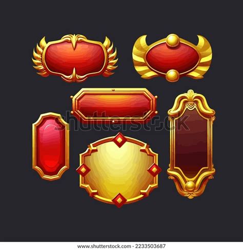 Medieval Buttons Ui Game Menu Elements Stock Vector Royalty Free 2233503687 Shutterstock