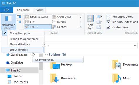 Windows 10 Tip Make Libraries Show Up In File Explorer
