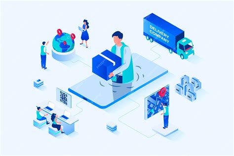Premium Vector Online Delivery 3d Isometric Web Design Vector Web