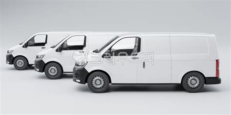 밴 승합차 화이트 비즈니스 배달 사진이미지일러스트캘리그라피 Ezps작가