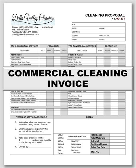 Cleaning Service Invoice Template