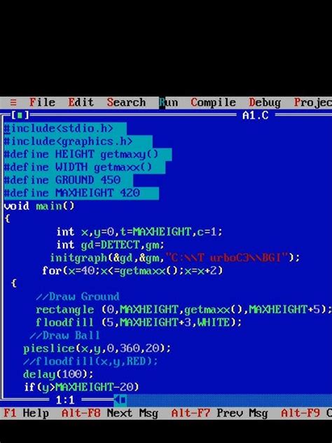 Make A Bouncing Ball Animation In Computer Graphics Using C Language