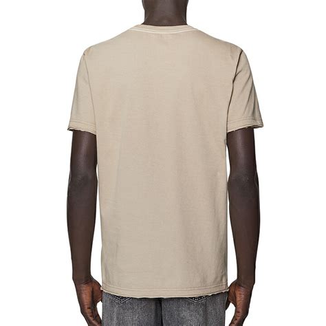 【楽天市場】 Diesel ディーゼル メンズ ウォッシュ加工 カットオフ 切りっぱなし スリムフィット 半袖tシャツ カットソー【t Diegor D3】【サイズm】【ベージュ】die M