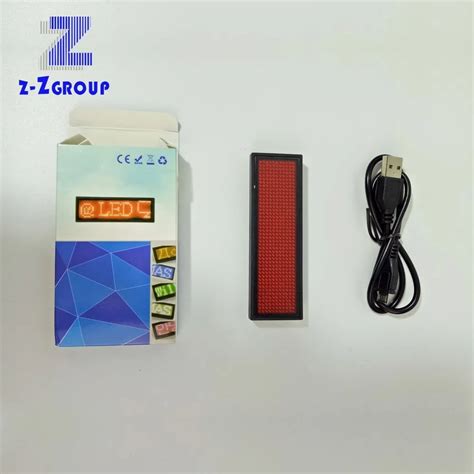 Rechargeable Mini Led Display Sign Panel Multi Language Programmable Scrolling Led Name Badge