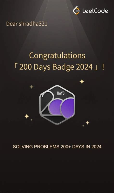 Shradha Saxena On Linkedin Leetcode Coding Problemsolving Achievement Milestone Dsa