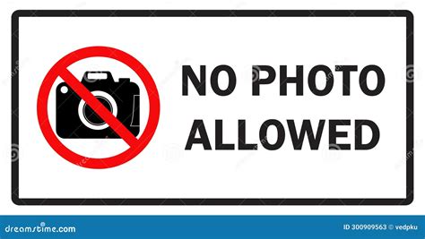 No Photo Allowed Notice No Photography No Videography Mobile Camera