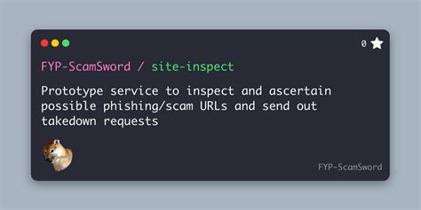GitHub FYP ScamSword Site Inspect Prototype Service To Inspect And