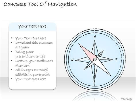2502 Business Ppt Diagram Compass Tool Of Navigation Powerpoint Template Presentation
