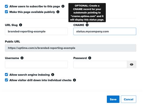 Setup Instructions For Your Uptime Com Status Page Uptime Com