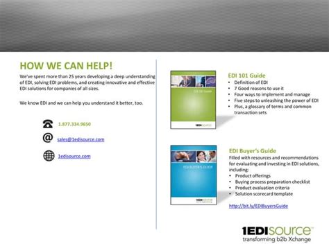 CPG EDI Transaction Cheat Sheet PPT