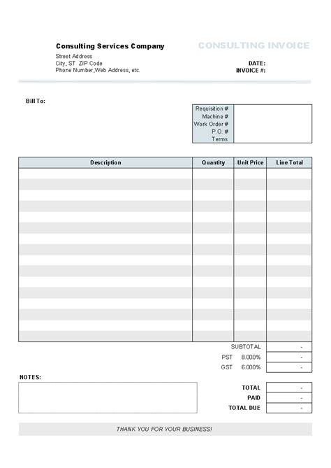 48 Adding Consulting Invoice Examples Formating For Consulting Invoice Examples Cards Design