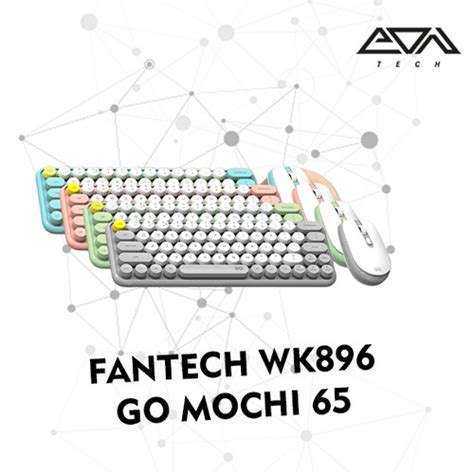 Jual Fantech Wk896 Go Mochi 65 Wireless Bluetoot Keyboard Mouse Combo Blacksesame Kota