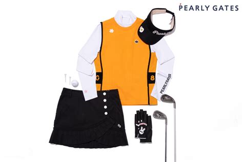 생기있는 오렌지 컬러로 산뜻한 포인트를 파리게이츠 여성 봄 골프웨어 스타일링 Pearly Gates