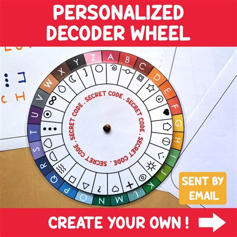 Personalized Decoder Wheel Create Your Own Wheel Secret Codes Secret