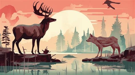 Premium Ai Image Wildlife Brackground