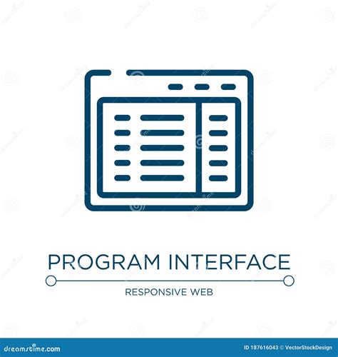 Program Interface Icon Linear Vector Illustration From Programming Line Craft Collection
