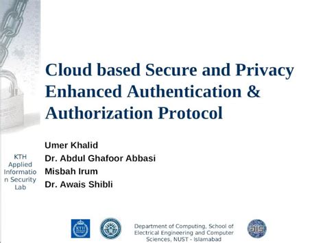 Ppt Cloud Based Secure And Privacy Enhanced Authentication