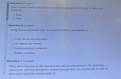 Solved True Or False Hashing Algorithms Are Only One Way