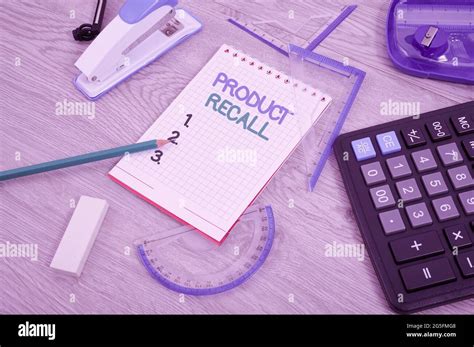 Text Sign Showing Product Recall Business Approach Request To Return The Possible Product