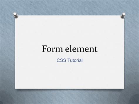 Building And Styling Forms Pptx Web Design And Html Internet