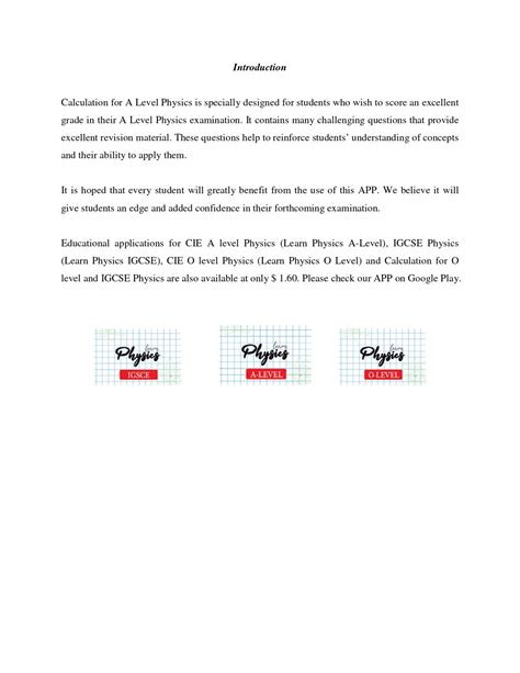 Physics Calculations A Level Latest Version 10 For Android