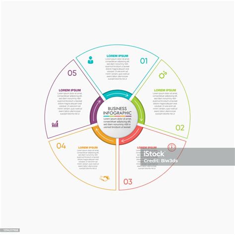 비즈니스 서클 추상적인 배경 템플릿을 위해 설계된 타임라인 인포그래픽 아이콘 0명에 대한 스톡 벡터 아트 및 기타 이미지 0명 5 개념 Istock