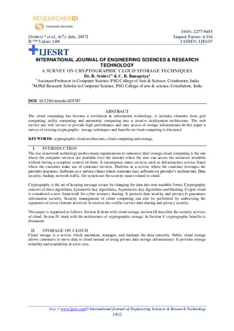 Pdf A Survey On Cryptographic Cloud Storage Techniques